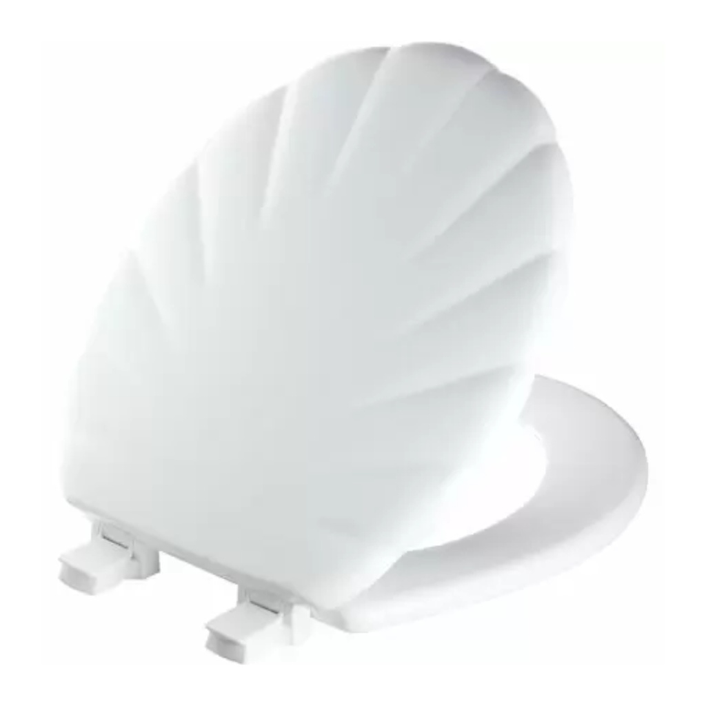 Mayfair by Bemis Shell Round White Enameled Wood Toilet Seat ...