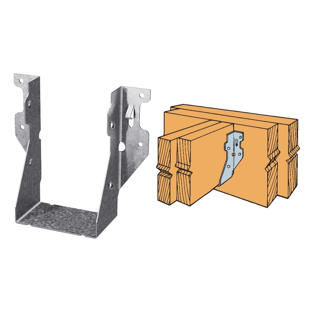 LUS Galvanized Face-Mount Joist Hanger for Triple 2x6 Nominal Lumber ...
