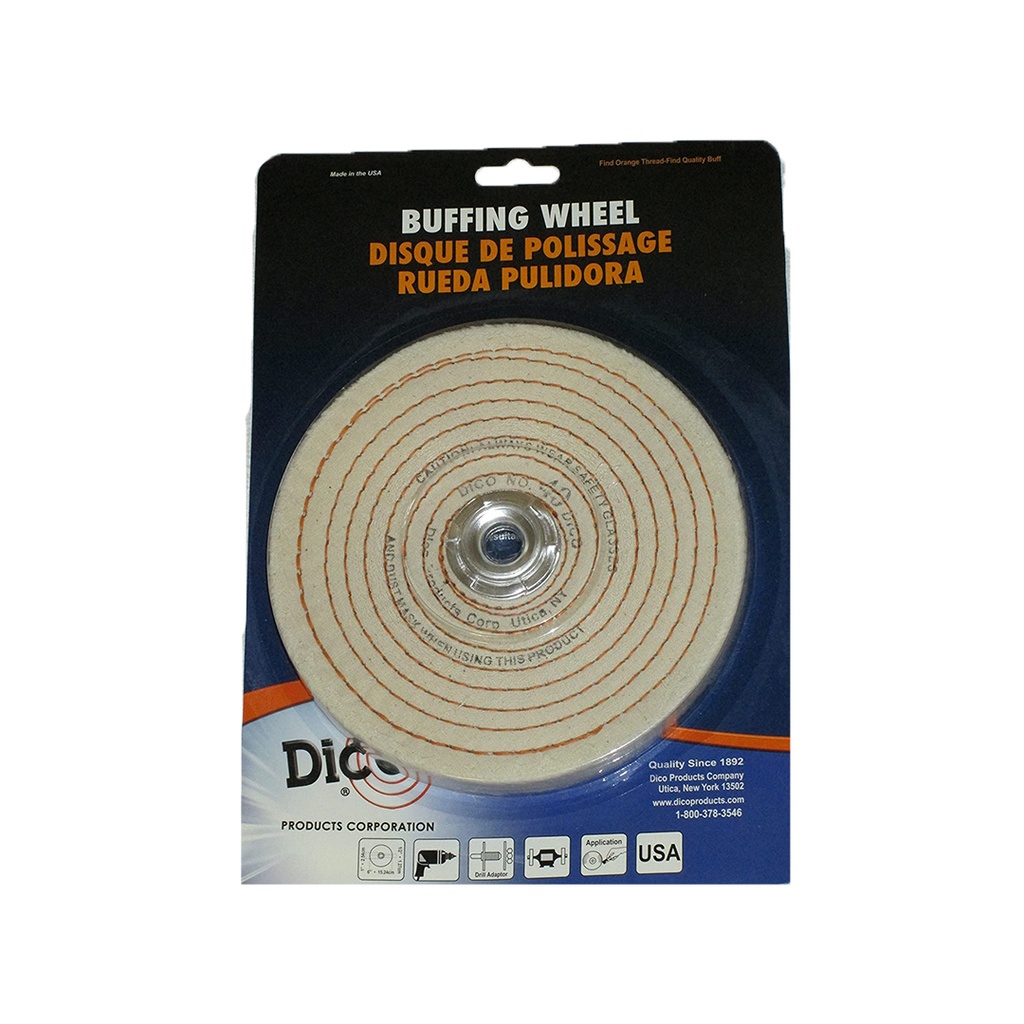 WHEEL BUFF 6" SPIRAL SEW | Ferreteria Maderas 3C