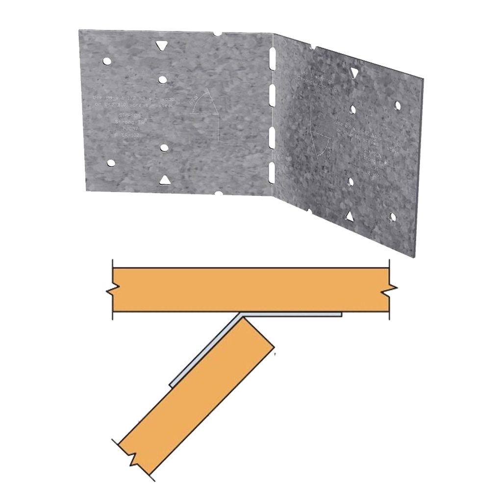 TJC 3-1/8 in X 7 in. Galvanized Jack Truss Connector | Ferreteria ...