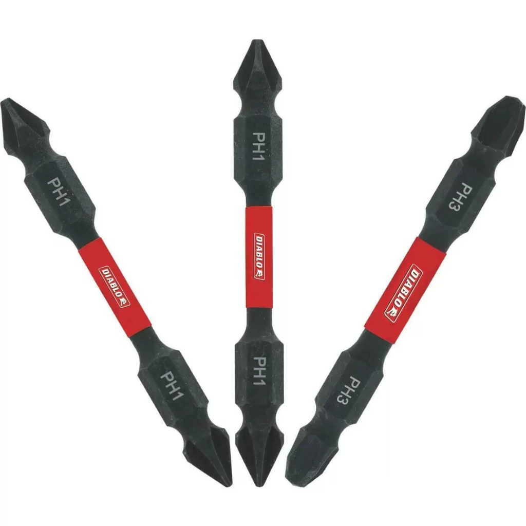 Diablo Phillips 2-1/2 in. L Double-Ended Screwdriver Bit Set Black ...