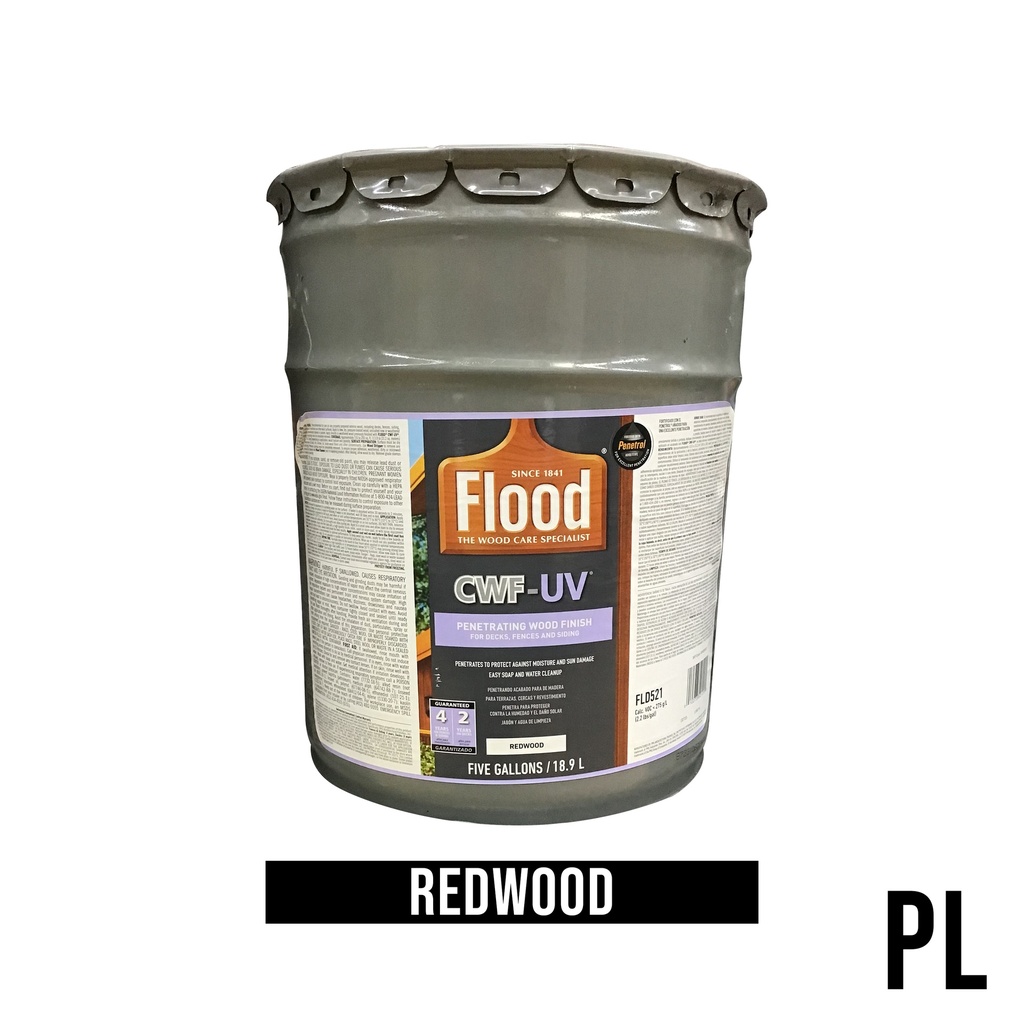 Flood CWF-UV Matte Redwood Water-Based Wood Finish 5 Gal | Ferreteria ...