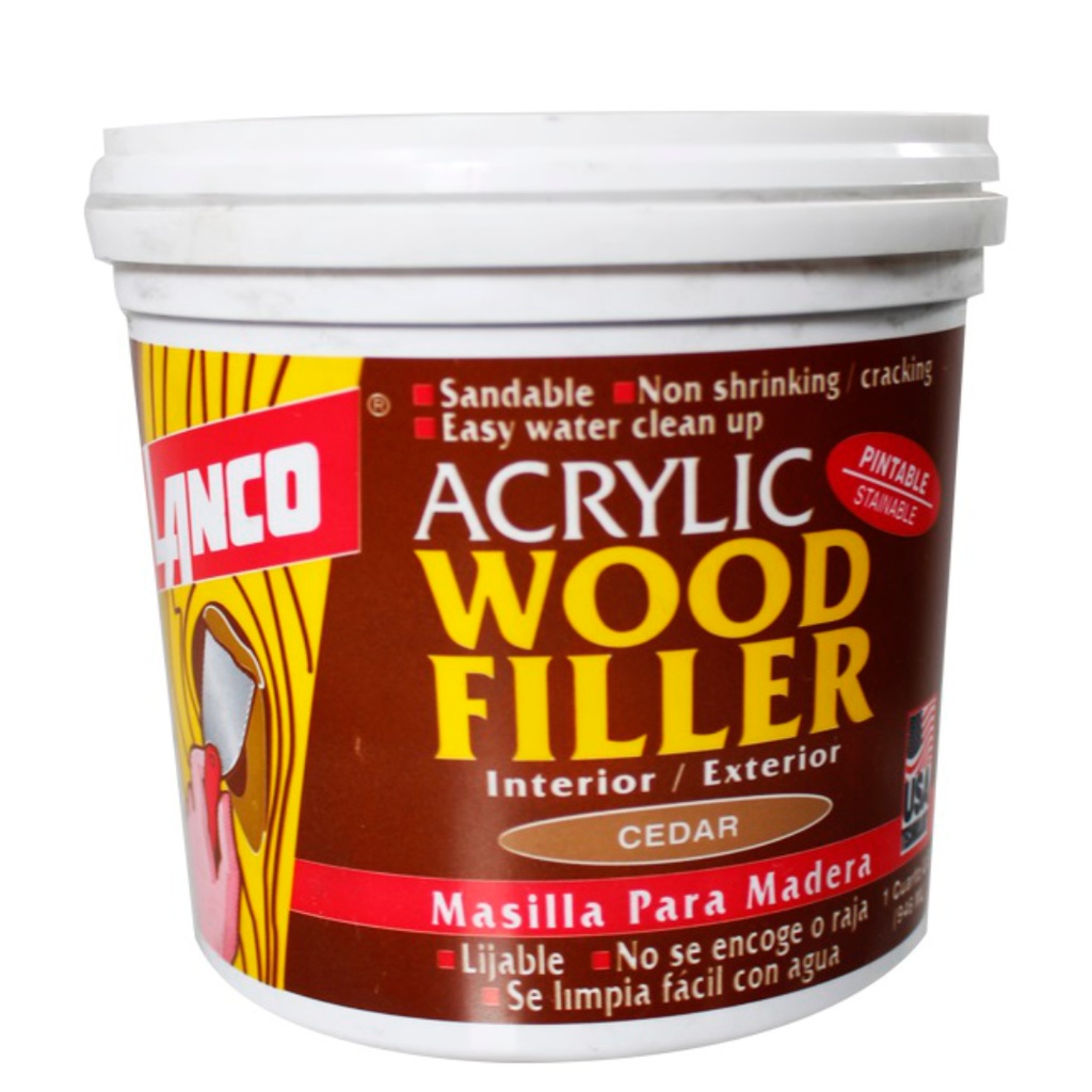 LANCO ACRY.W/FILLER 4OZ CEDAR | Ferreteria Maderas 3C
