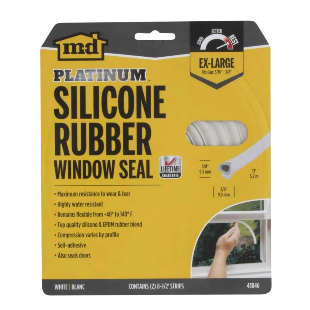 M-D Building Products White EPDM Rubber Foam Weatherstrip for Doors and ...