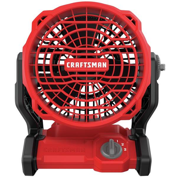 Craftsman V20 13.5 in. H X 8 in. D 3 Speed Cordless Jobsite Fan ...