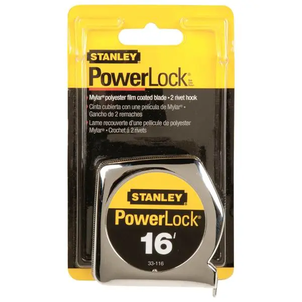 Stanley PowerLock 16 Ft. L X 0.75 in. W Compact Tape Measure 1 Pk ...