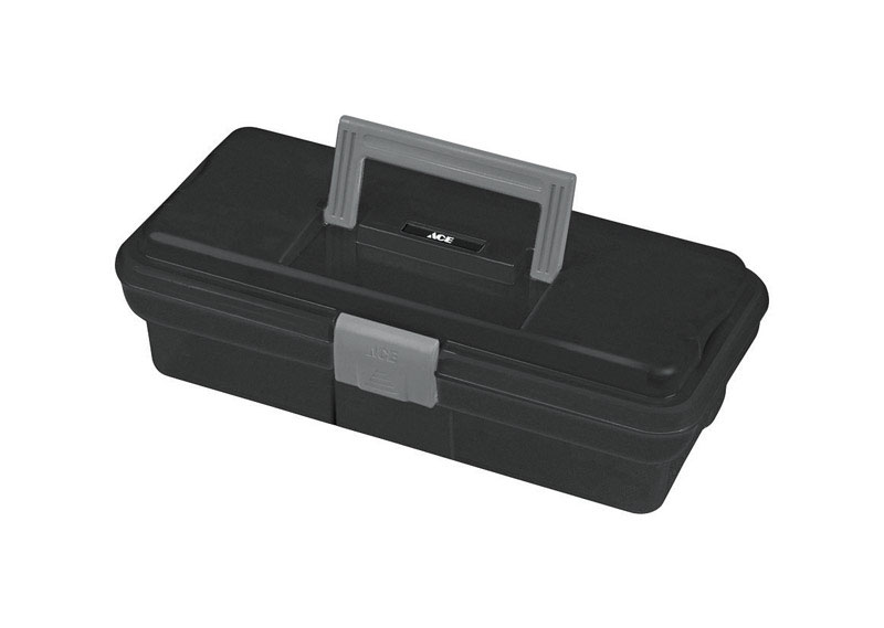 Ace 12 in. One Latch Tool Box Black/Red | Ferreteria Maderas 3C