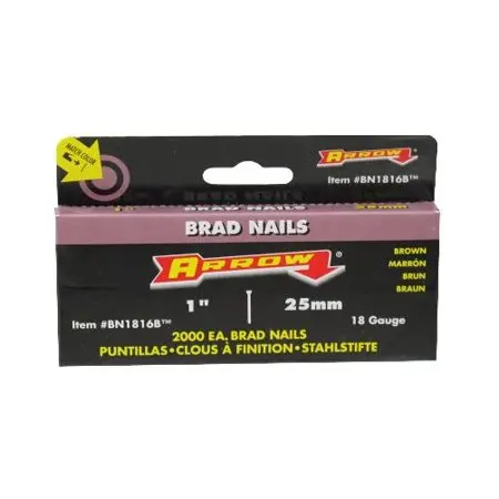 Arrow 18-Gauge Brad Nails, 1-in | Ferreteria Maderas 3C