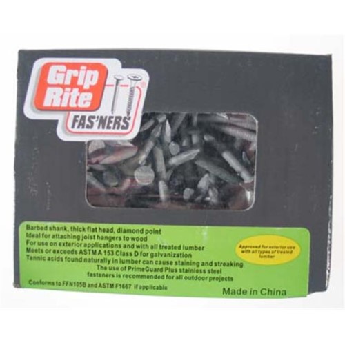 Grip-Rite 1-1/4 in. Joist Hanger Hot-Dipped Galvanized Steel Nail Flat ...