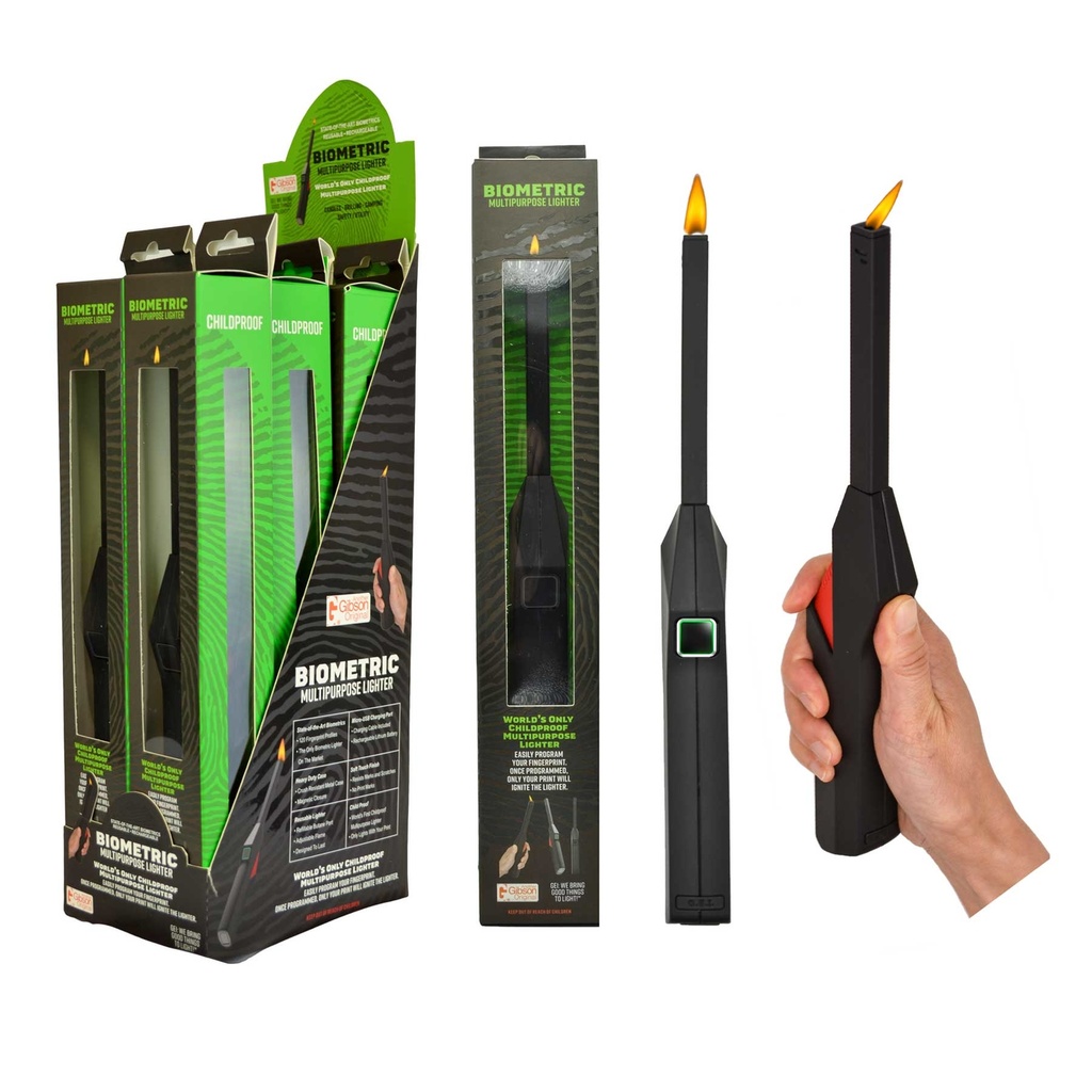 GEI Black Biometric Fingerprint Multipurpose Barbecue Lighter 1 Pk ...