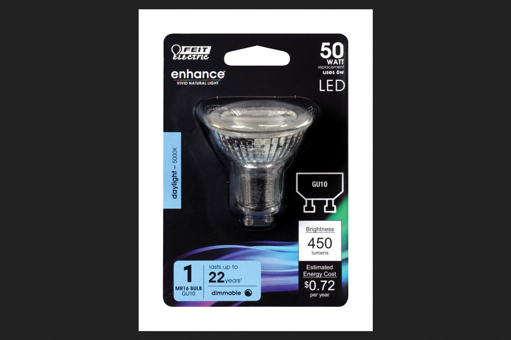 Feit Enhance MR16 GU10 LED Bulb Daylight 50 Watt Equivalence 1 Pk ...